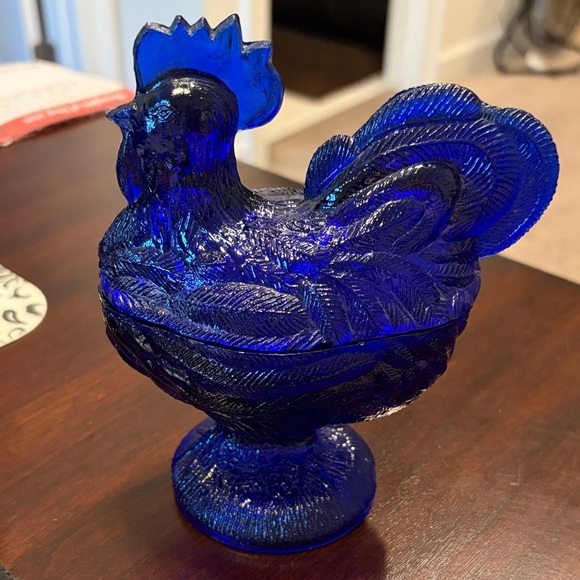Westmoreland | Art | Cobalt Blue Glass Rooster Figurine | Poshmark